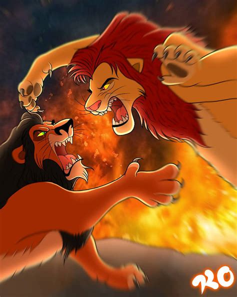 Simba Vs Scar Commission By Kristhecheeto On Deviantart