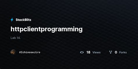 Httpclientprogramming StackBlitz