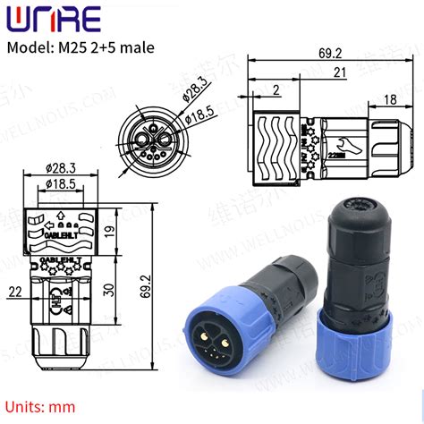 China CH 2 Quick Connector Electrical Cable Spring Wire Quick Connector Electrical Cable
