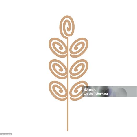 밀 귀 베이커리 로고 스파이크 밀 아이콘입니다 줄기 귀리 보리 철자 호밀 맥아 밀기울 기장 옥수수 쌀 기호 밀가루 기호에 대한 수확 씨앗 격리된 벡터입니다 수수에 대한 스톡