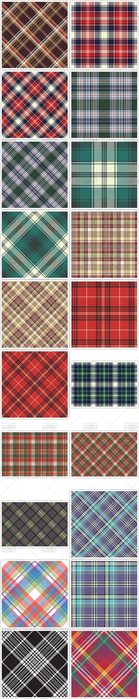 经典针织格子纹理格纹肌理布纹背景连续图案集平面设计素材ai矢量 淘宝网 花瓣网