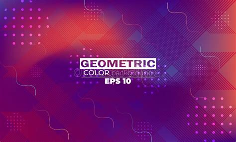 Minimalist Colorful Modern Abstract Background With Geometric Shapes And Lines Stock Vector