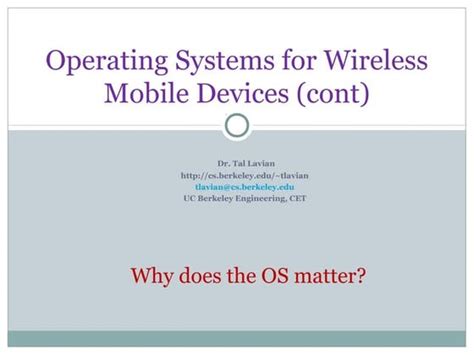 Mobile Operating System Pptx