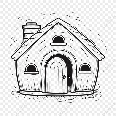 요정 집 벡터 그림 개요 스케치의 낙서 드로잉 미술 삽화 Png 일러스트 무료 다운로드 Lovepik