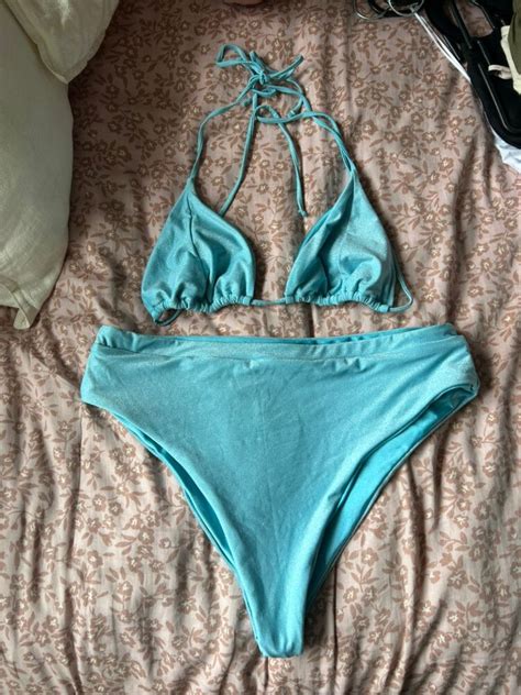 Glassons Blue Sparkly Bikini On Designer Wardrobe