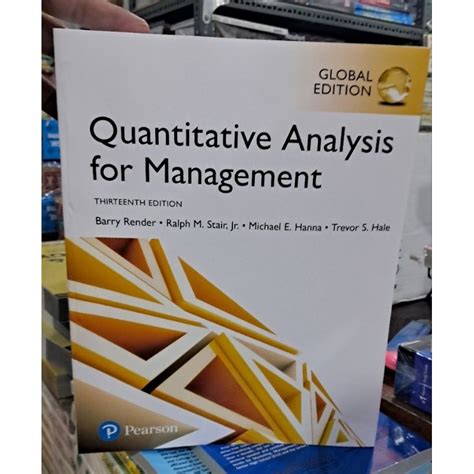 Quantitative Analysis For Management 13th Edition By Render Global Edition Brandnew Shopee