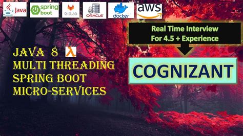 cognizant java 8 spring boot micro services interviews real