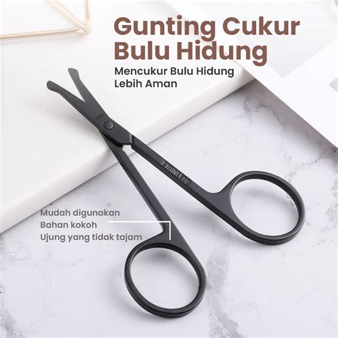 Jual Gunting Cukur Bulu Hidung Nose Hair Scissor Stainless Steel