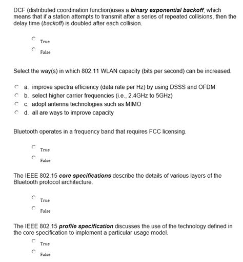 Dcf Distributed Coordination Functionuses A Binary