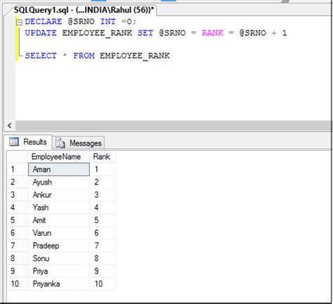 Sql Server Update Existing Column Value In Serial Number