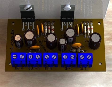 Amplificador Tda Estéreo Com PCB X W Toni Eletrônica