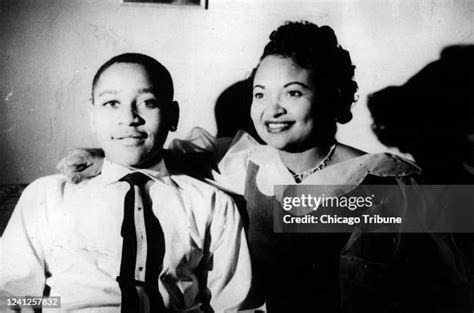 Emmett Louis Till With His Mother Mamie Till Mobley At Home In