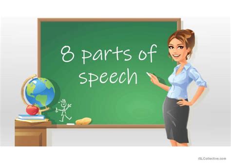 THE 8 PARTS OF SPEECH VOCABULARY A English ESL Powerpoints