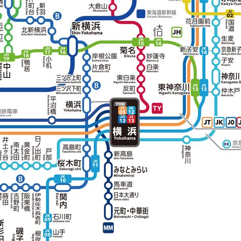 神奈川県鉄道路線図 ミニポスター 2019 久留里屋
