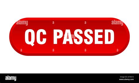 Qc Passed Button Rounded Sign Isolated On White Background Stock