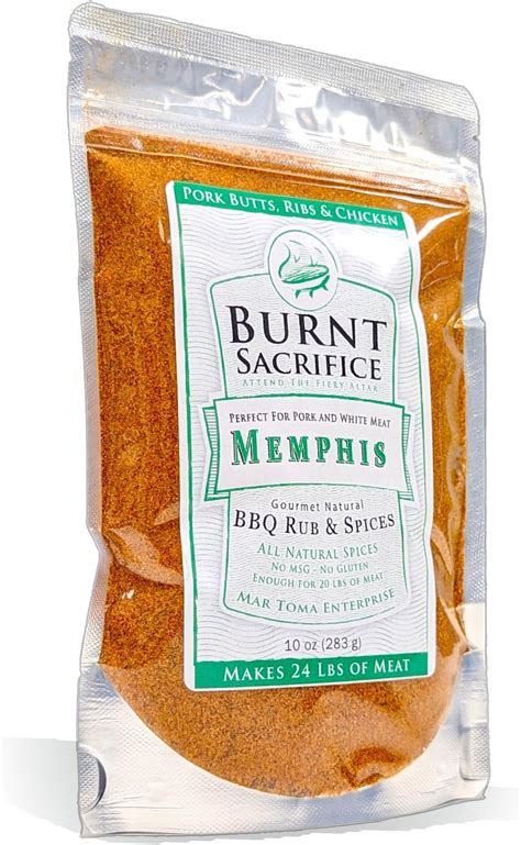 Burnt Sacrifice Memphis Style Gourmet Bbq Spice Dry Rub
