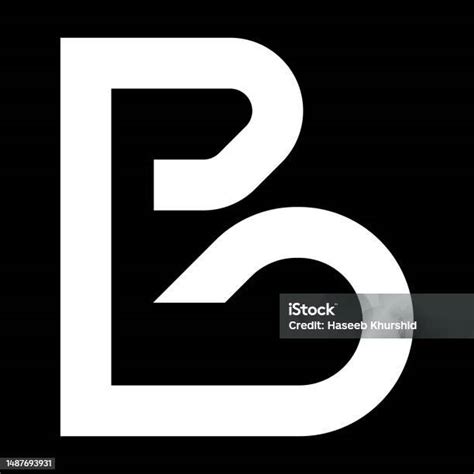 최소한의 B 로고 고급 배경에 B 문자의 아이콘입니다 Bp 모노그램 이니셜을 기반으로 한 로고 아이디어 전문적인 다양한 문자 기호와 배경에 Pb 로고 0명에 대한 스톡 벡터