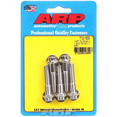 Arp 516 24 In Rh Thread 1500 In Hex Head Bolts Set Of 5