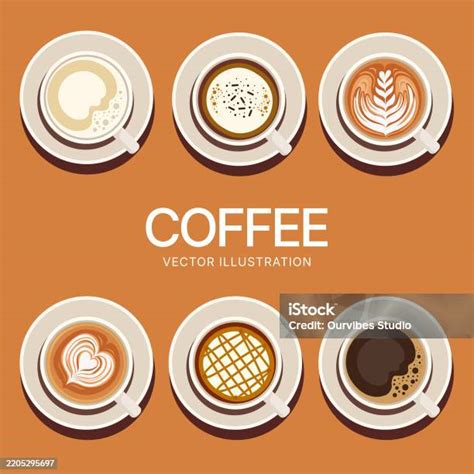 벡터 일러스트 레이 션 뜨거운 커피 음식과 음료 개념 에스프레소 아메리카노 후반 예술 커피 숍 및 카페 0명에 대한 스톡 벡터 아트 및 기타 이미지 Istock