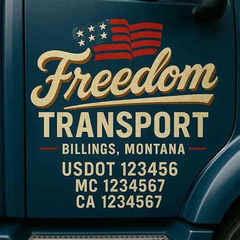 Custom Truck Door Decal Sticker Signs Us Dot Compliant Truck Door Le
