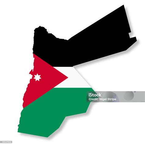 클리핑 경로 3d 그림이 있는 흰색 배경에 요르단 지도 지도에 대한 스톡 벡터 아트 및 기타 이미지 지도 국가 지리적 지역 모양 Istock