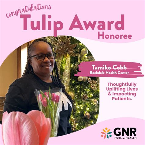 Tamiko Cobb Awarded Gnr Public Healths 2025 Tulip Award Gnr Public