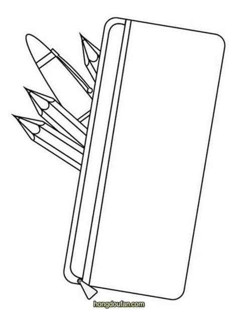 书包钢笔尺子书铅笔盒的简笔画 简笔画图片大全 普车都