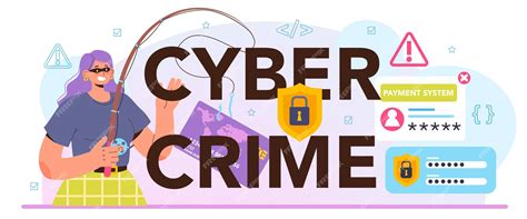 Premium Vector Cyber Crime Typographic Header Hacker Stealing