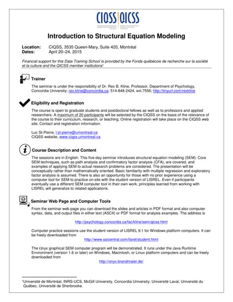 Introduction To Structural Equation Modeling