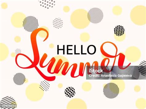 안녕하세요 여름 글자를 브러시 배너 또는 포스터에 대 한 벡터 일러스트 레이 션 계절에 대한 스톡 벡터 아트 및 기타 이미지 계절 낱말 벡터 Istock