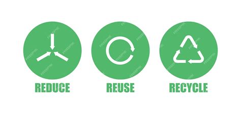 Premium Vector Reduce Reuse Recycle Icon Set Bio Trash Illustration Symbol Sign Eco Planet Vector