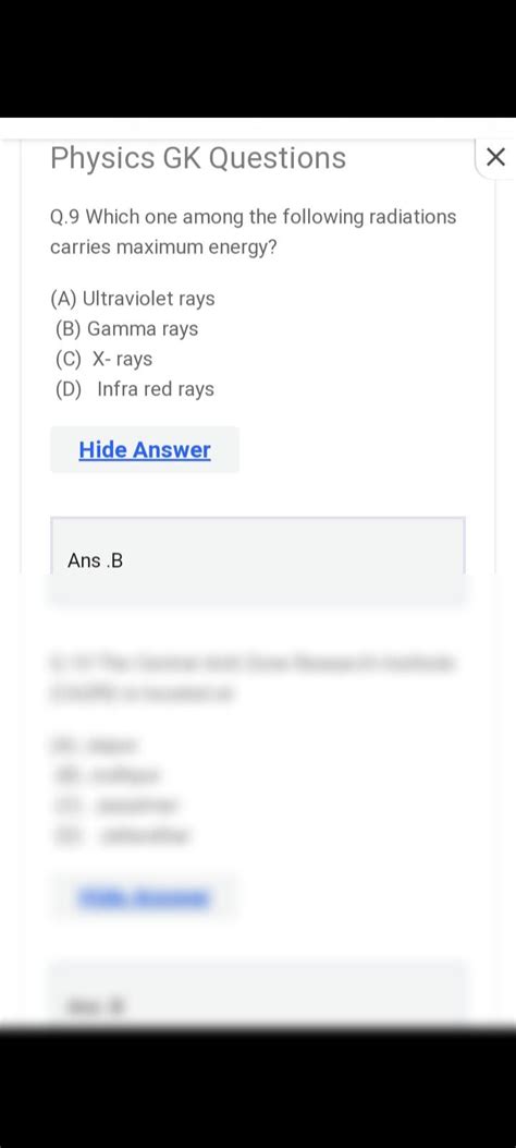 SOLUTION Physics Gk Questions And Answers Studypool