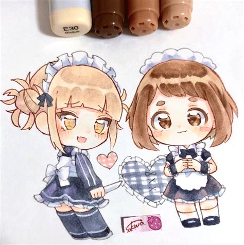 Uraraka Ochako And Toga Himiko Boku No Hero Academia Drawn By Sakura Same Chan Danbooru