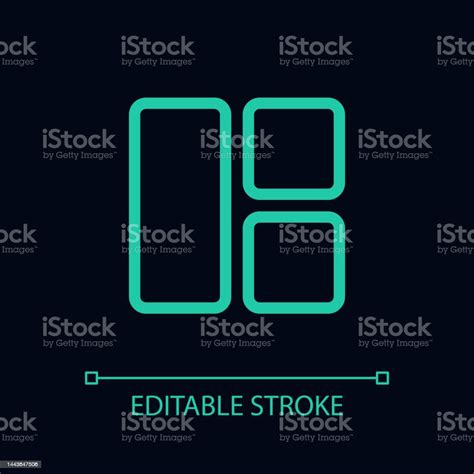 Content Arrangement Pixel Perfect Color Linear Ui Icon For Dark Theme Stock Illustration