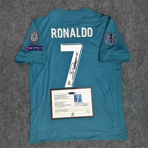 Cristiano Ronaldo Signed Real Madrid Blue Third Ucl 2017 Etsy