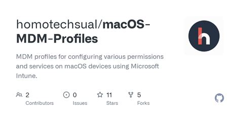 Github Homotechsualmacos Mdm Profiles Mdm Profiles For Configuring