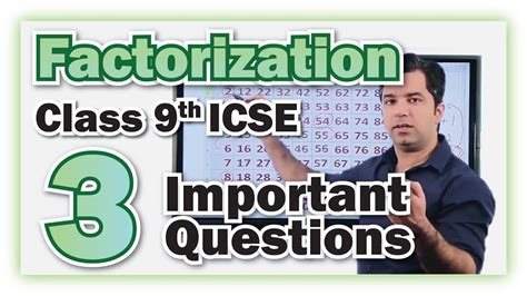 Factorization In Maths Class 9 Maths Class 9 Maths Icse Solution Maths In Hindi [part 3