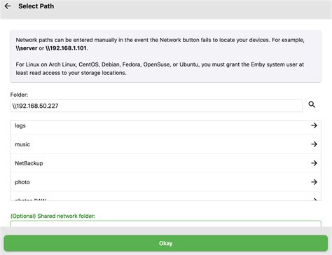 Issues To Add Folder Path To New Library Synology Emby Community