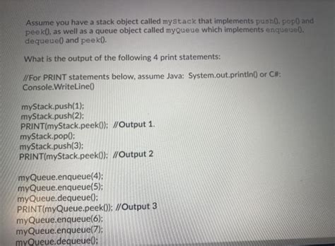Solved Assume You Have A Stack Object Called Mystack That