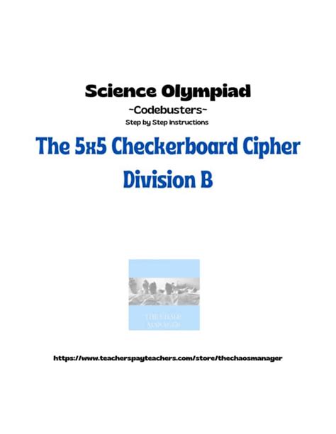 Science Olympiad Codebusters 5x5 Checkerboard Cipher Step By Step Guide