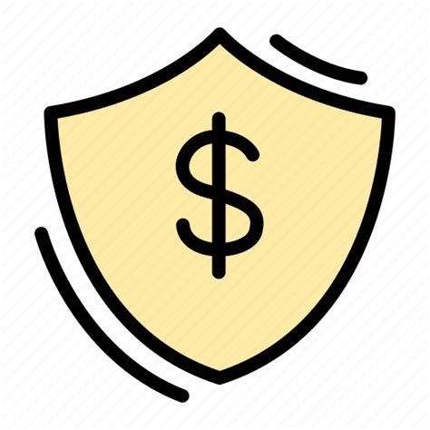 Crime Shield Security Dollar Protection Guard Secure Icon