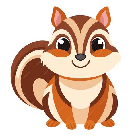 Eastern Chipmunk Rodent Looks Kawaii Premium Ai Generated Vector