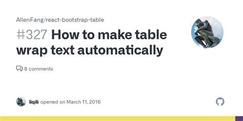 How To Make Table Wrap Text Automatically Issue Allenfang React Bootstrap Table Github