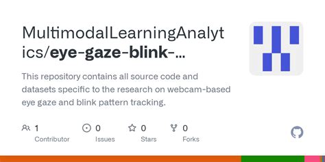 Github Multimodallearninganalytics Eye Gaze Blink Tracking This Repository Contains All