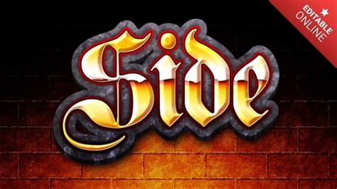 Side Style Quest Text Effect Generator