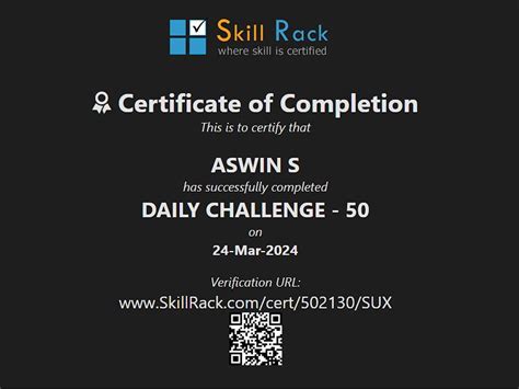 Aswin S On Linkedin 🌟 Milestone Achieved Completed 50 Days Of Daily Coding Challenges On