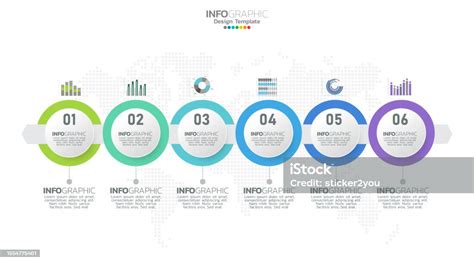 6 단계의 타임 라인 인포 그래픽 벡터는 워크 플로우 레이아웃 다이어그램 연례 보고서 웹 디자인에 사용할 수 있습니다 개념에 대한 스톡 벡터 아트 및 기타 이미지 Istock
