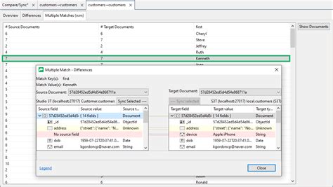 Compare MongoDB Data Data Compare And Sync Studio 3T
