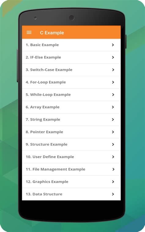 دانلود برنامه C Example اندروید بازار