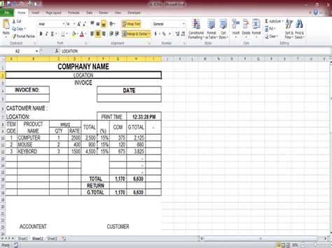 automated excel invoice template upwork